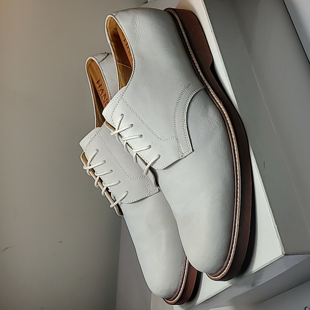 Alan Payne Dalton White Nubuck Leather Derby Shoes Si… - Gem